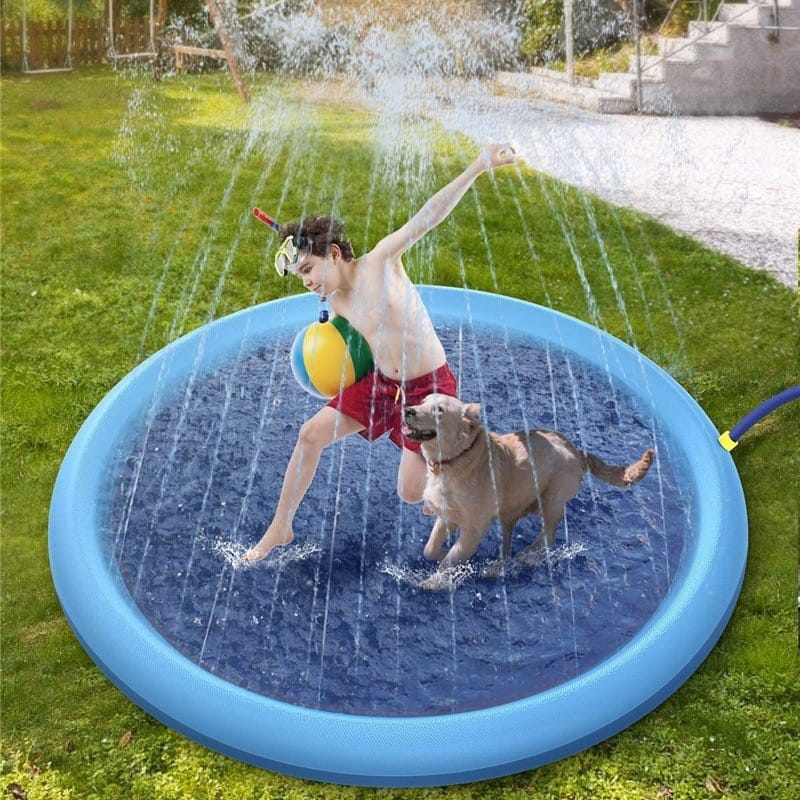 Non-Slip Splash Pad For Kids And Pet Dog Pool Summer Outdoor Water Toys ...