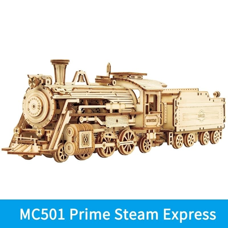 Robotime ROKR Train Model 3D Wooden Puzzle Toy Assembly Locomotive Model Building Kits for ...